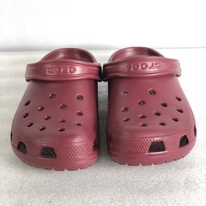 CROCS | Shoes | Crocs Classic Roomy Fit Clogs Maroon Burgandy | Poshmark